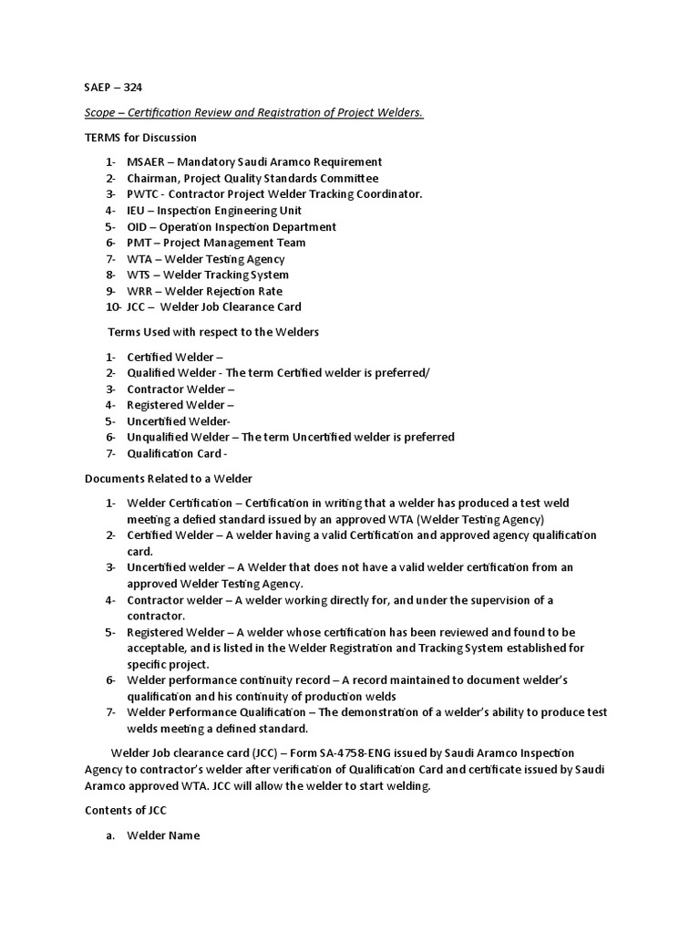 Saep 324 | PDF | Welding | Construction