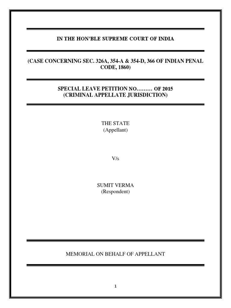 PETITIONER Side Memorial | PDF | Stalking | Common Law