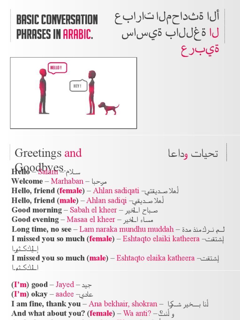 Basic Conversation Phrases in Arabic | PDF