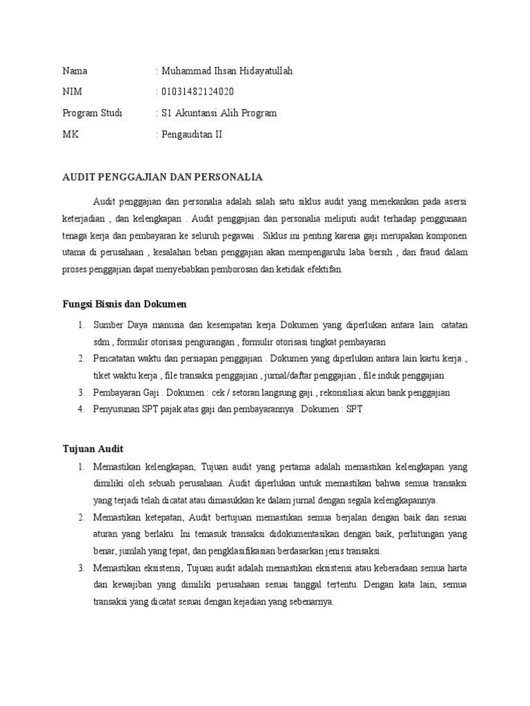 Muhammad Ihsan Hidayatullah - 01031482124020 - Tugas RMK | PDF