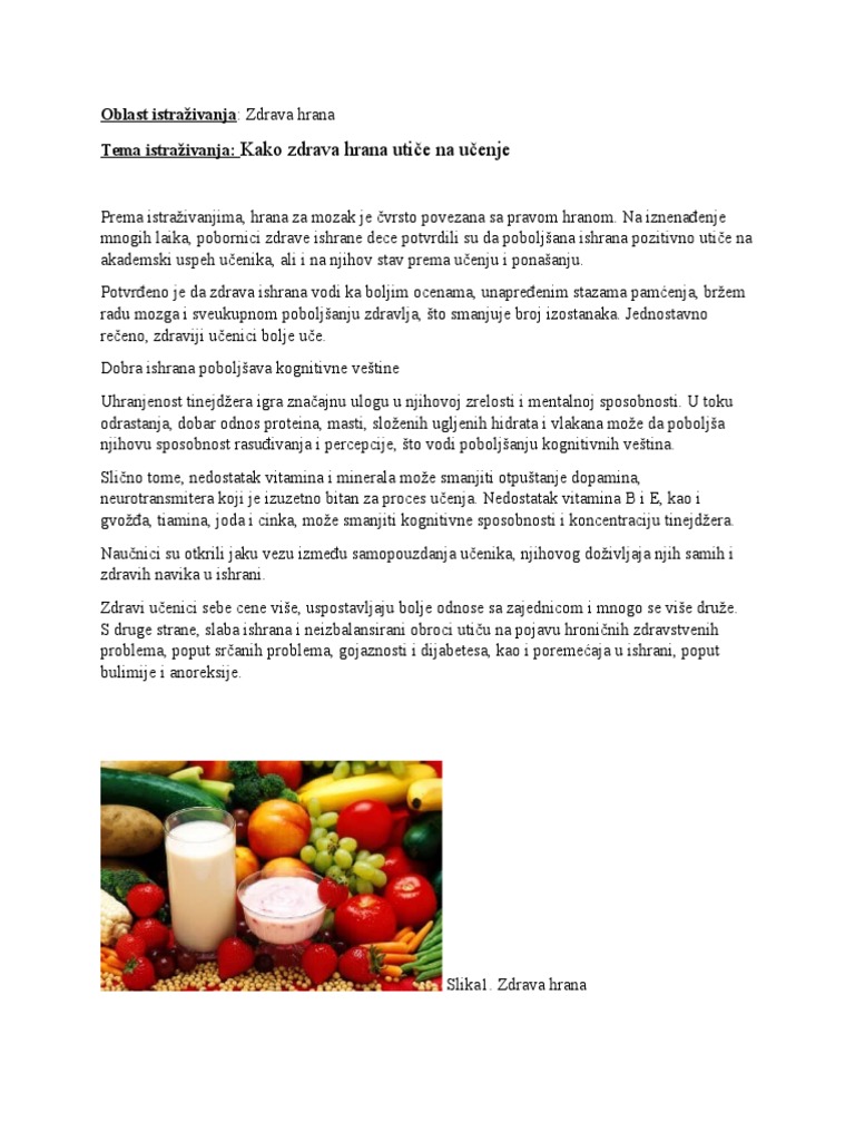 Zdrava Hrana | PDF