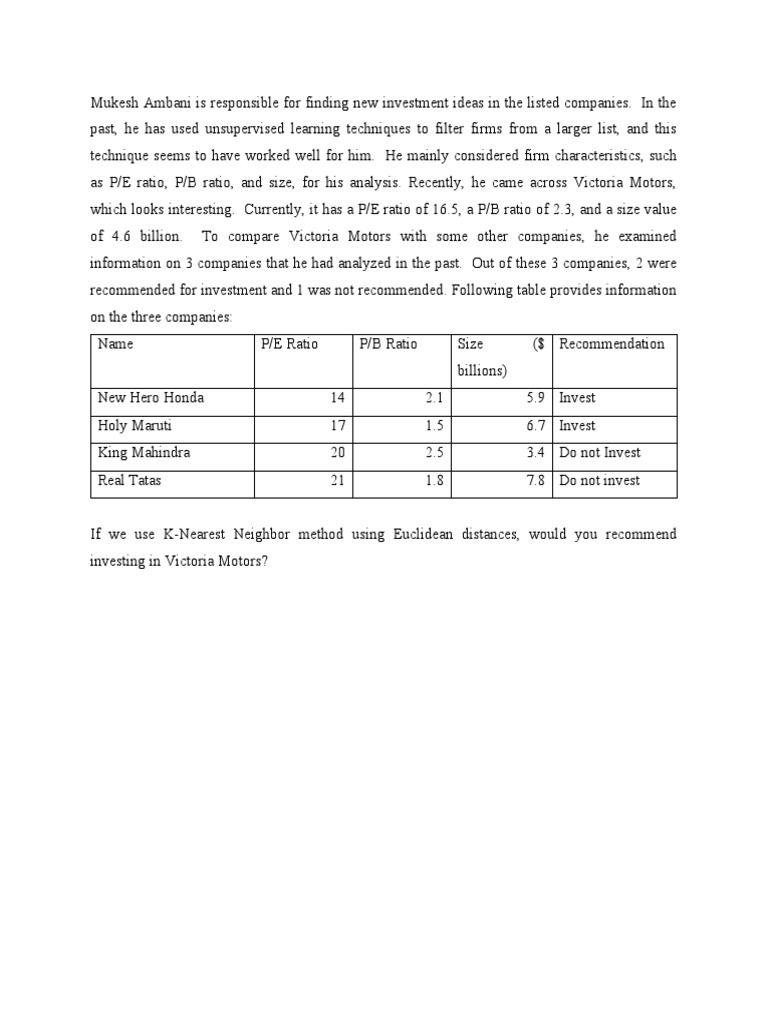 KNN Example | PDF