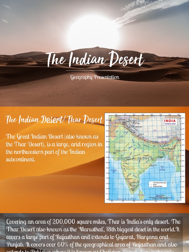 Physical Features of India - The Indian Desert | PDF