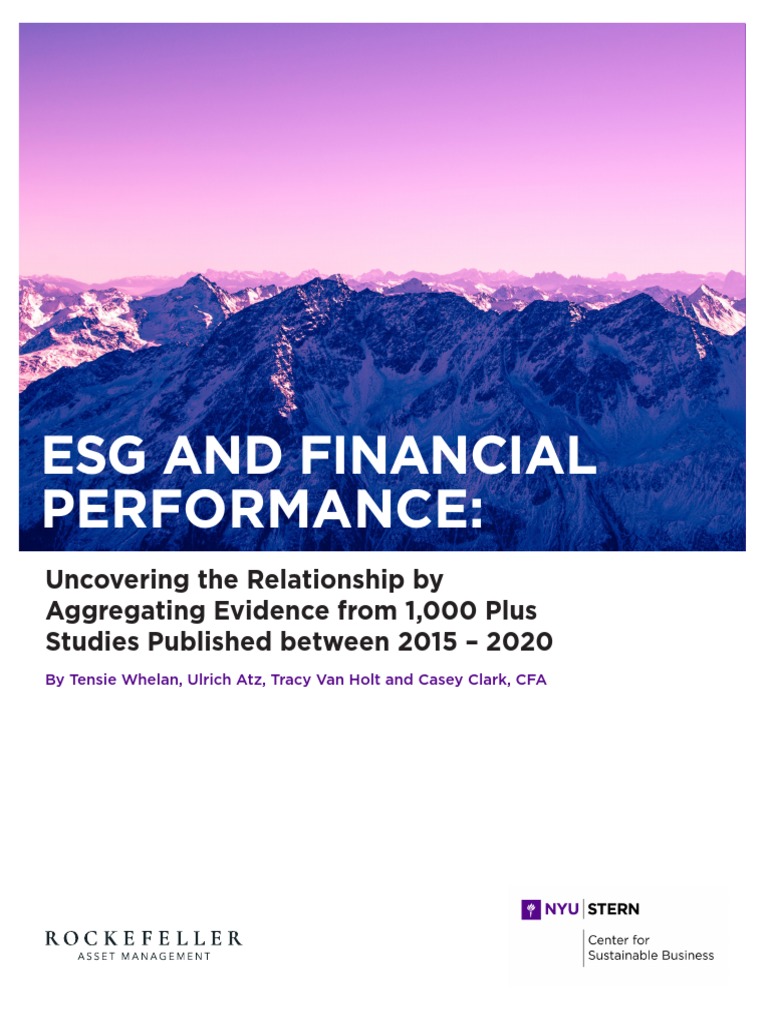 ESG Impact on Financial Performance Insights | PDF | Stock Market Index ...