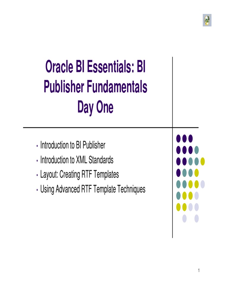 Oracle BI Fundamentals | PDF | Xml | Xslt Oracle BI Fundamentals | PDF | Xml | Xslt
