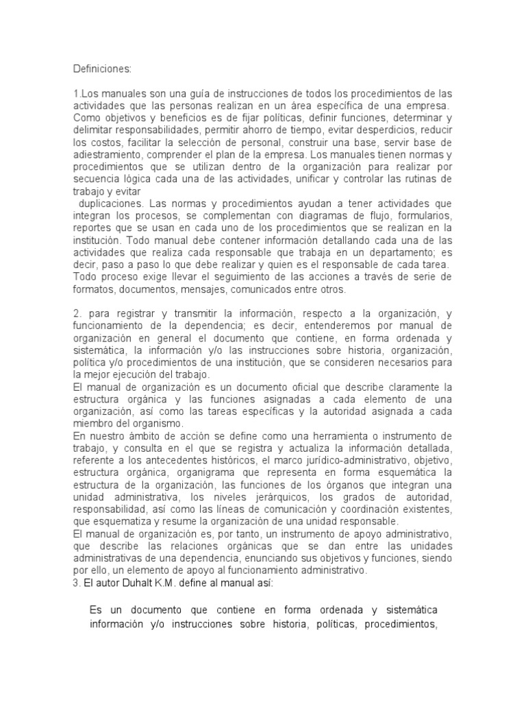 Definición de Manual | PDF | Información | Business