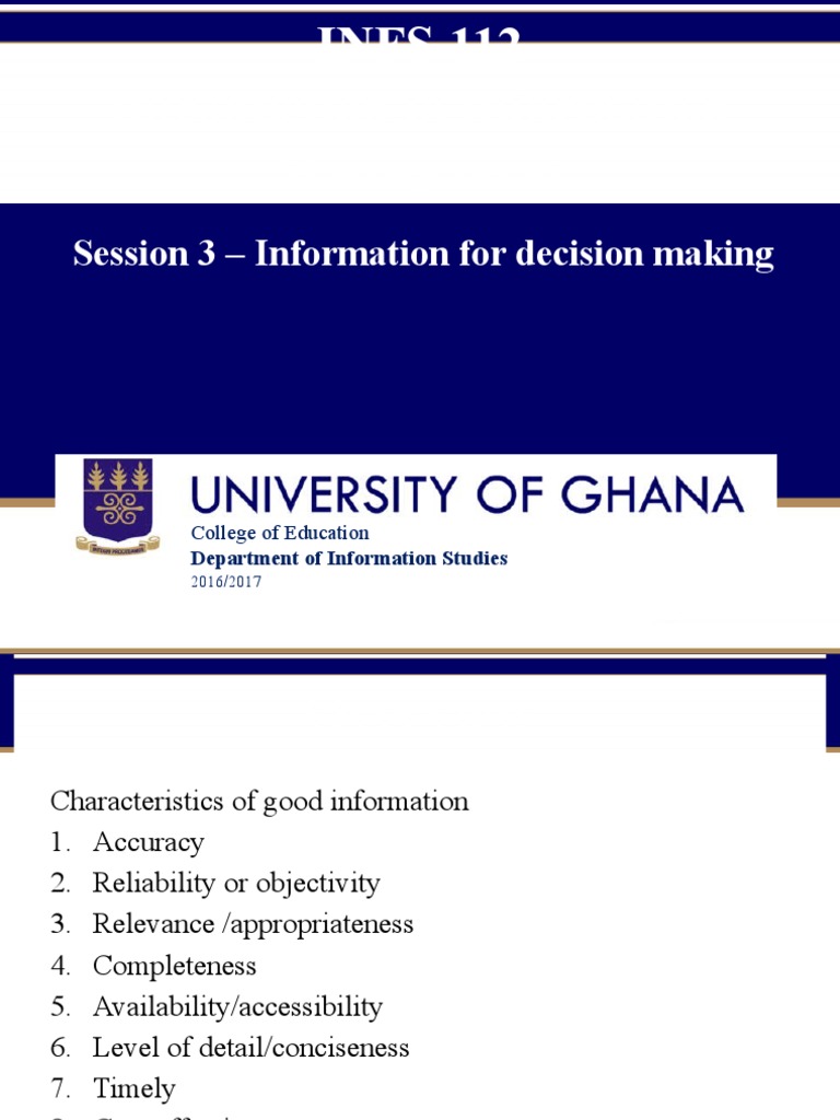 Lecture 3 - Information For Decision Making | Download Free PDF ...