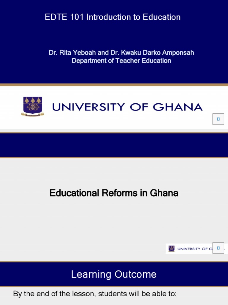 Lecture 2 Educational Reforms | PDF | Education Reform | Teachers