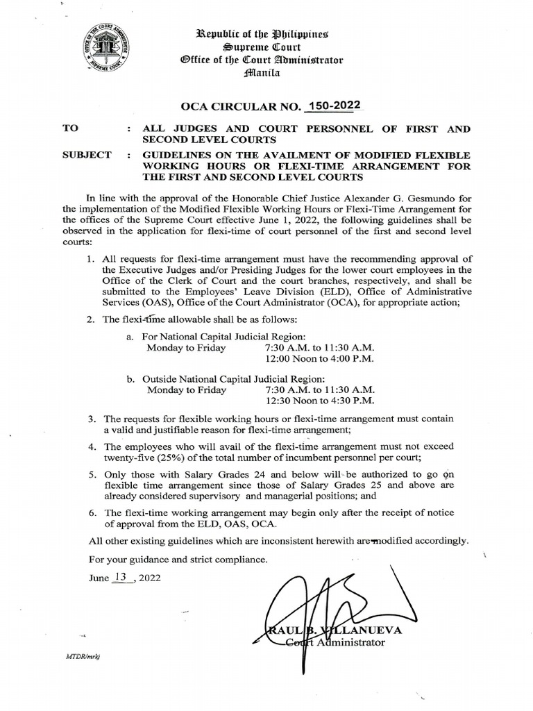 OCA Circular No. 150-2022 | PDF