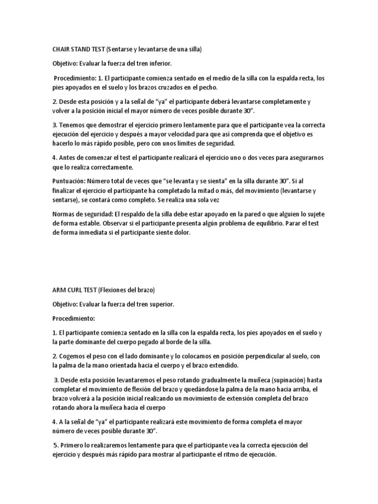 Chair Stand Test | PDF | Pie