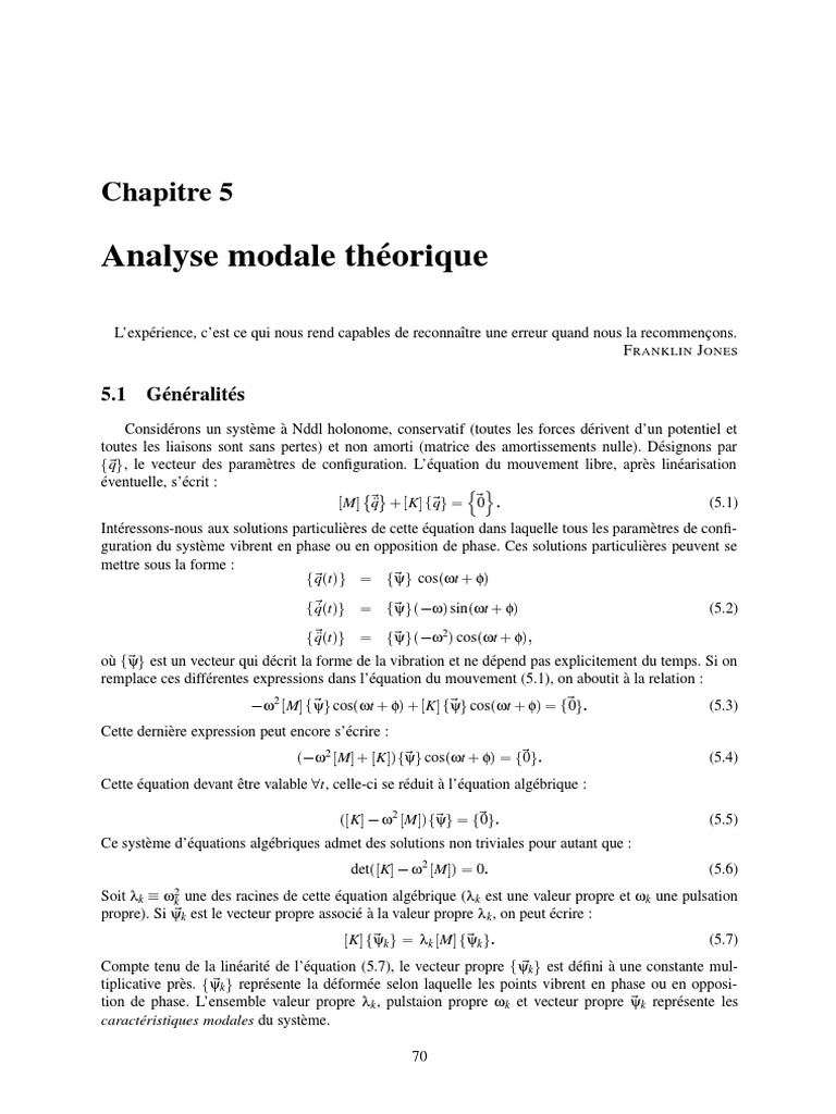 05-Analyse Modale | PDF | Valeur propre, vecteur propre et espace ...