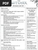 Witcher Combat Cheat Sheet v1 | PDF