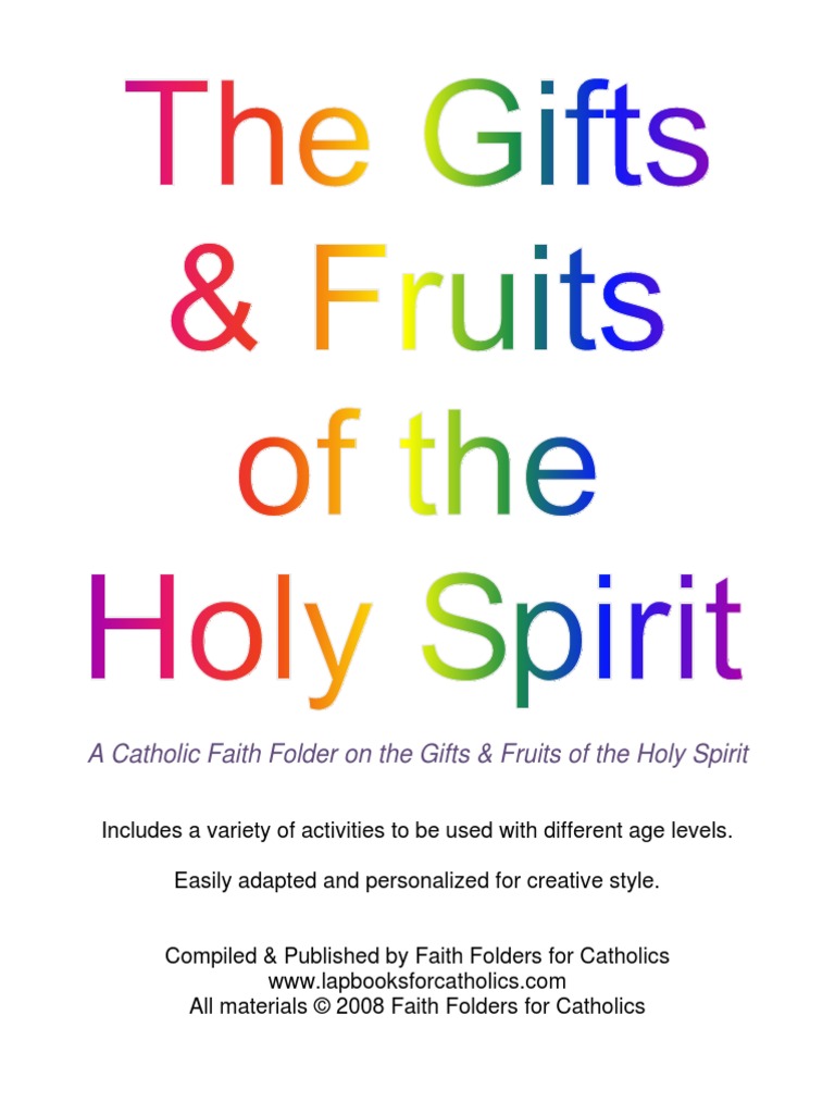 Gifts & Fruits of The Holy Spirit Faith Folder | PDF | Fruit Of The ...