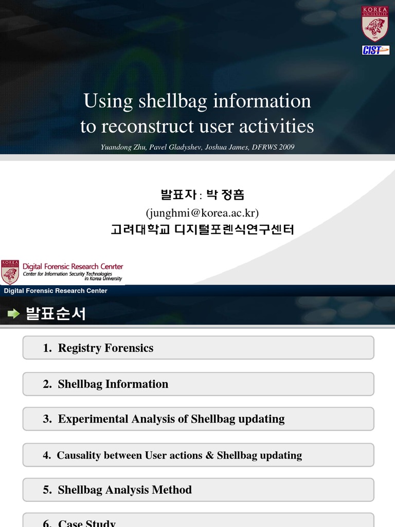 Using Shellbag Information To Reconstruct User Activities | PDF ...