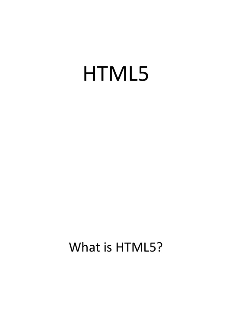HTML 5 | PDF | Html5 | Html