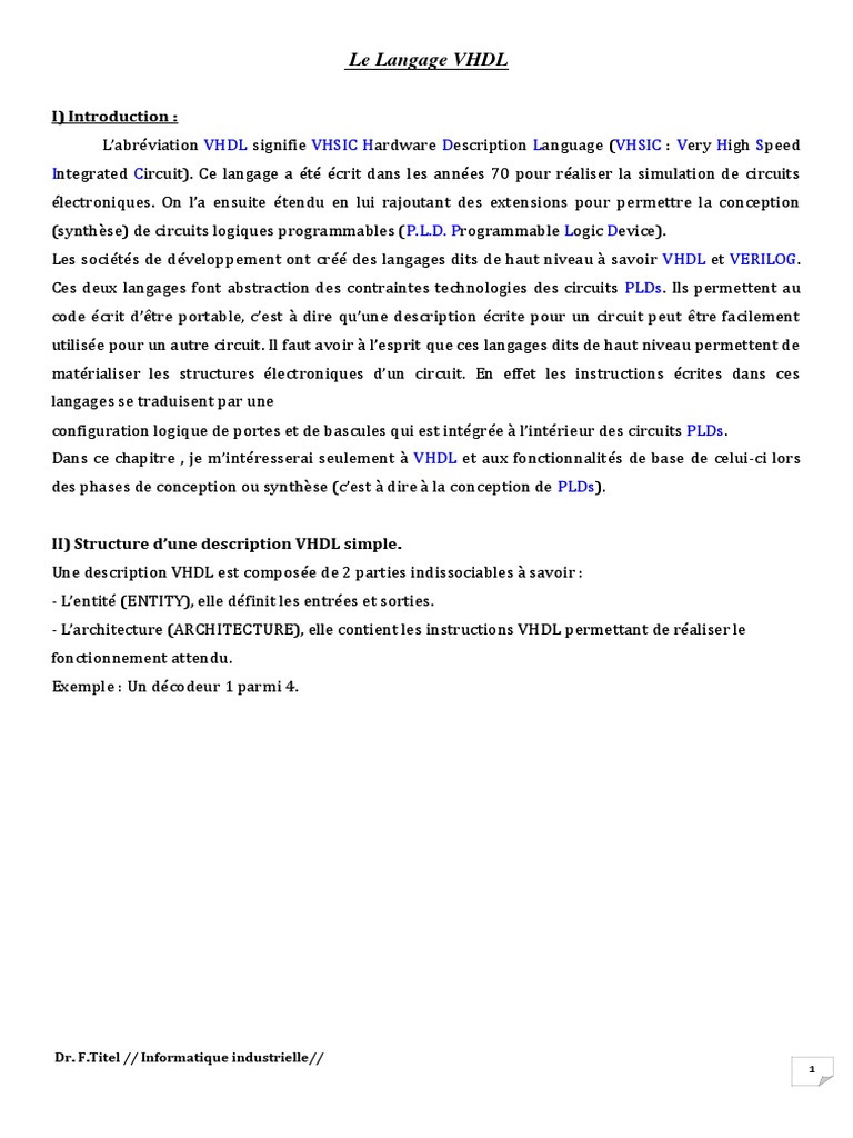 Chap5 VHDL Unlocked | PDF | VHDL | Programmation informatique
