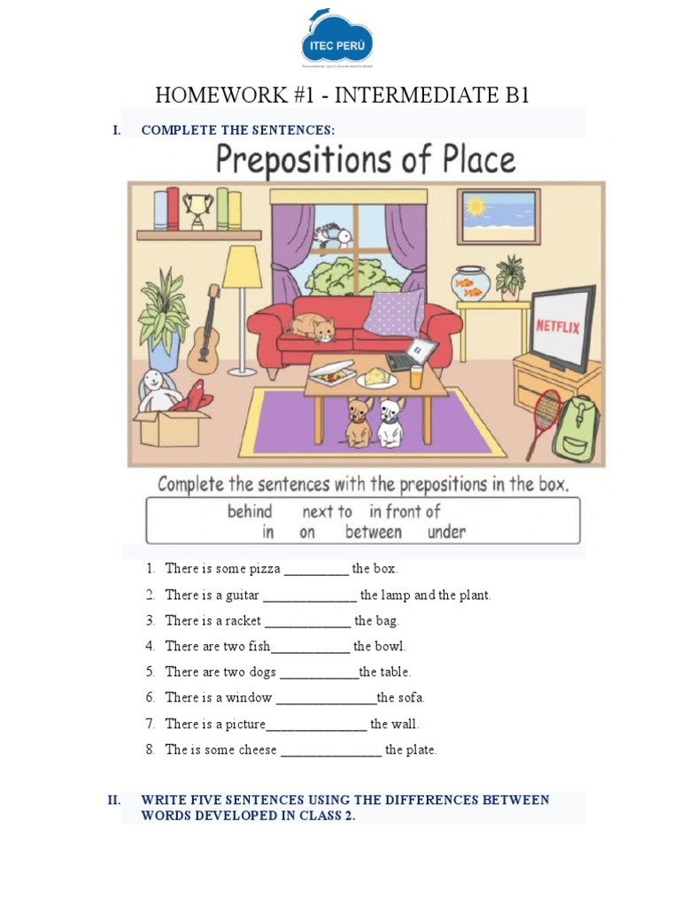 Homework #1 - Intermediate English B1 | PDF