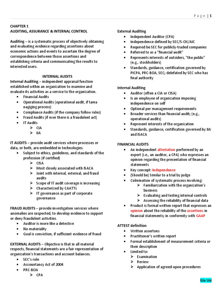 Auditing in Cis Environment - Chapter 1 | PDF | Financial Audit | Internal Control