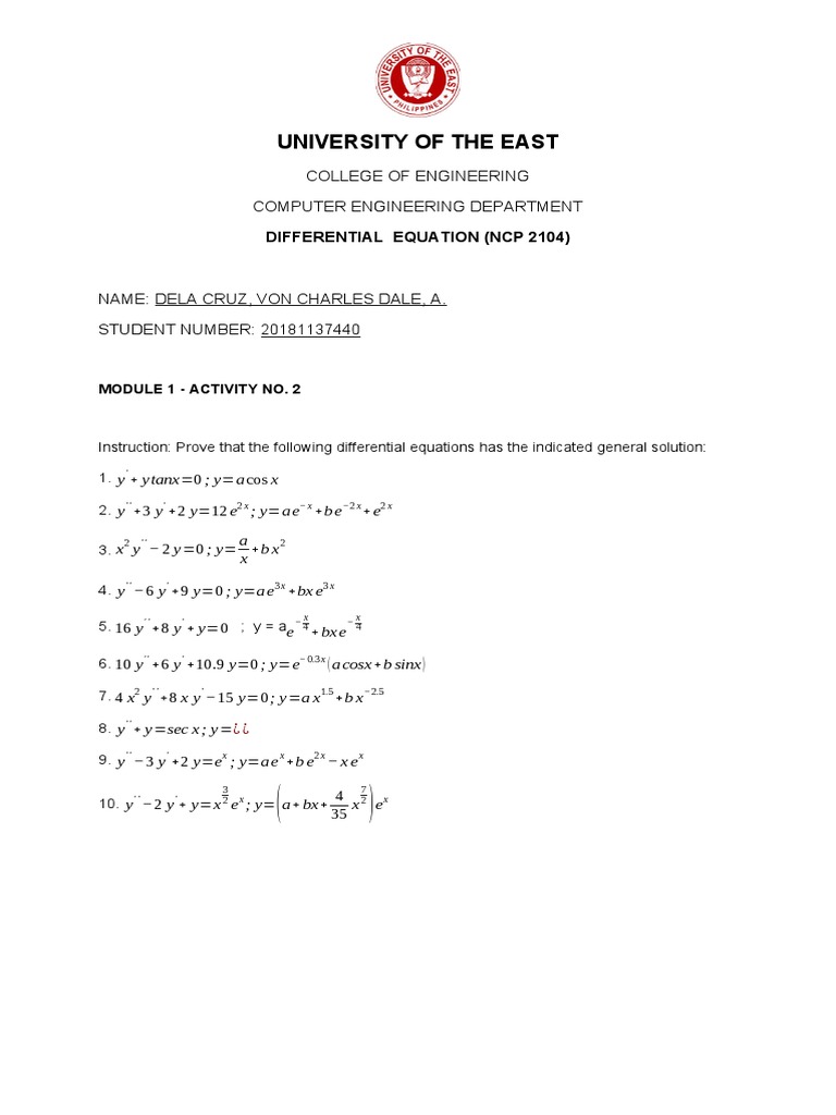 Delacruz Module1 Activity2 Problem Set 1b | PDF | Teaching Methods & Materials | Science ...