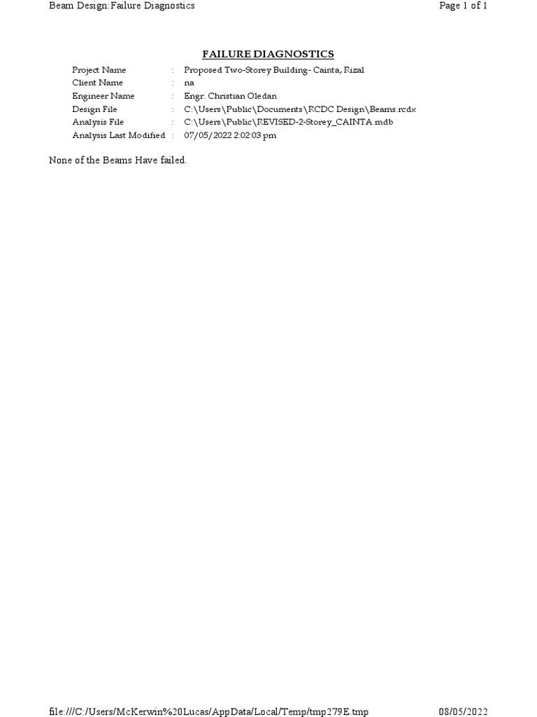 Beam Failure Diagnostics | PDF