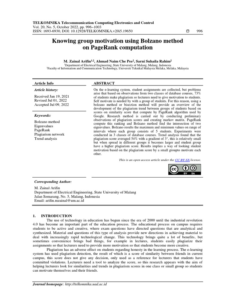 Knowing Group Motivation Using Bolzano Method On Pagerank Computation Pdf Regression