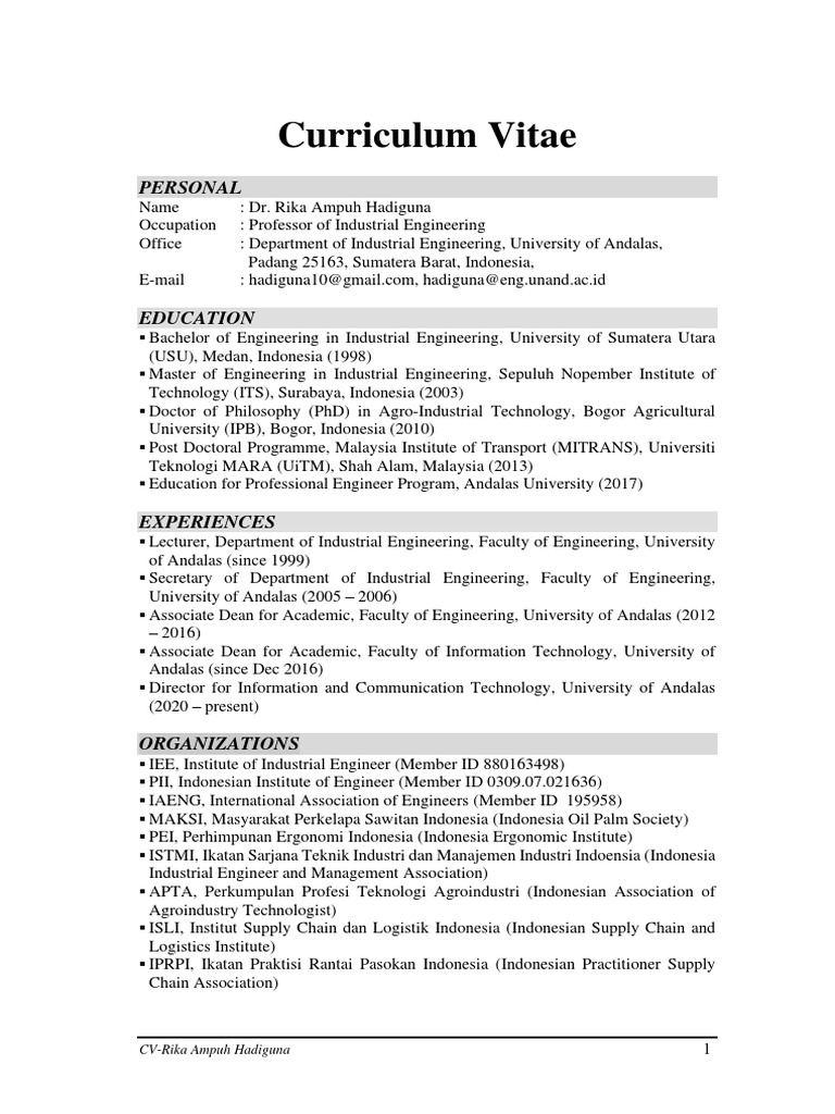 CV Rika Ampuh Hadiguna | PDF | Supply Chain | Indonesia