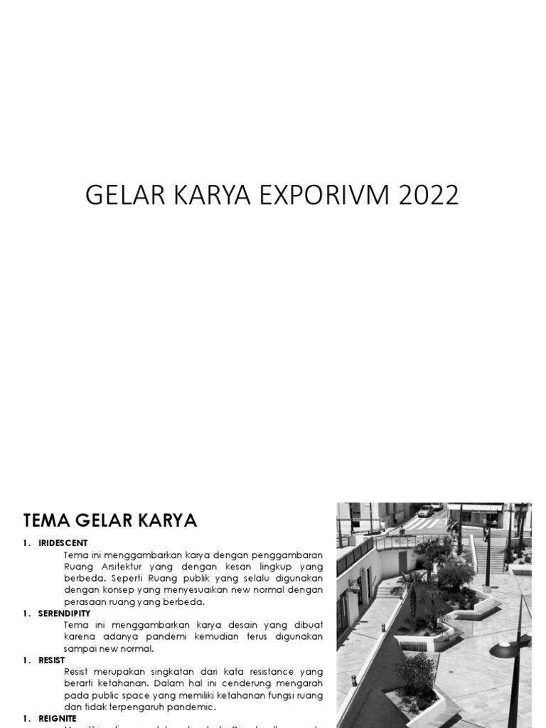 Tema dan Timeline Gelar Karya 2022 | PDF