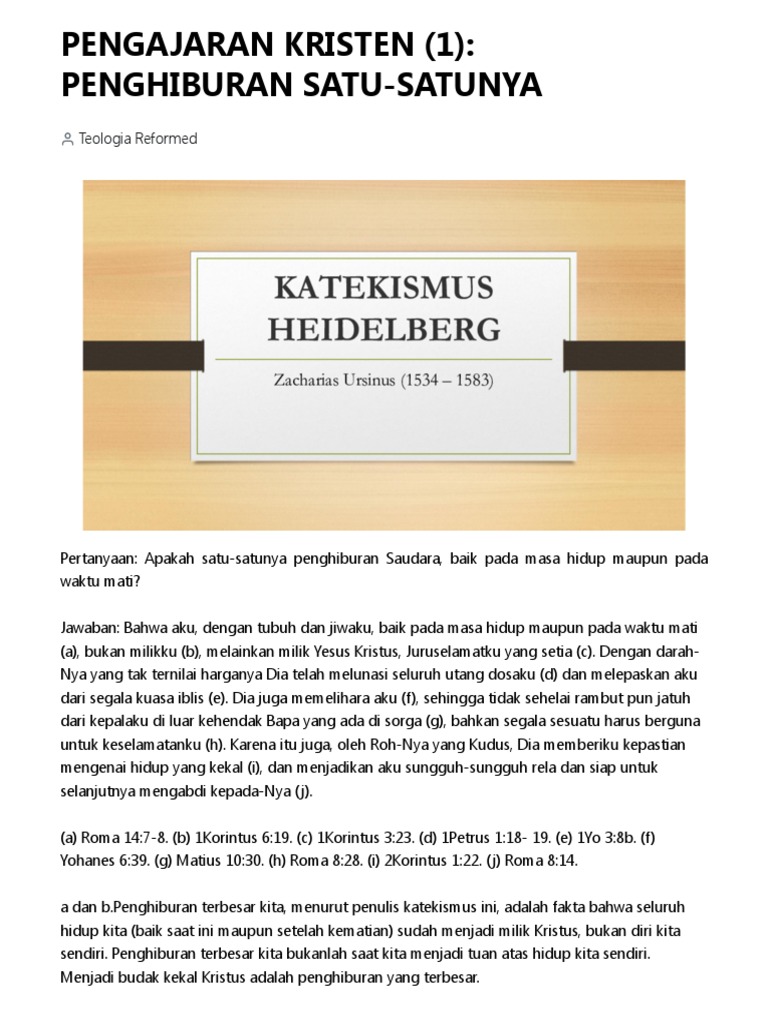 Penghiburan Sejati dalam Kristus | PDF