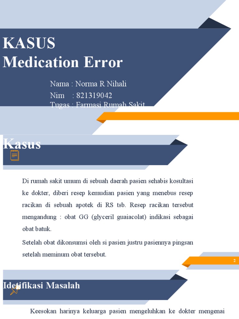 Tugas Kasus Medication Error | PDF