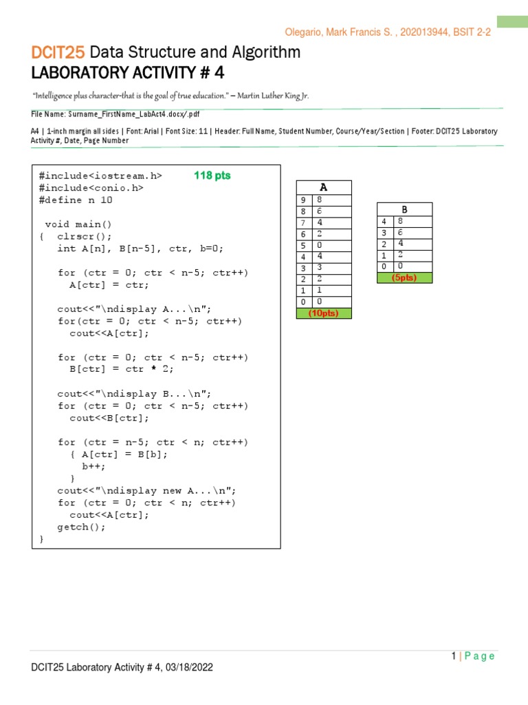 Olegario - Mark Francis - LabAct4 | PDF | Computing | Computer Programming