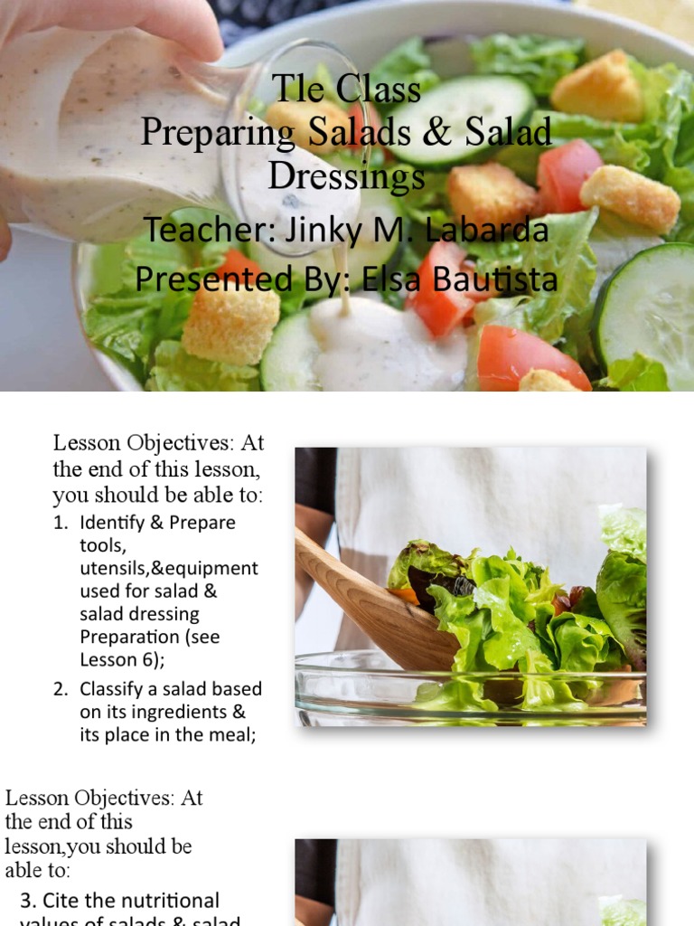 Tle Class | PDF | Salad | Tableware