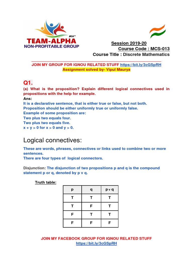 Mcs 013 | PDF | Function (Mathematics) | Logic