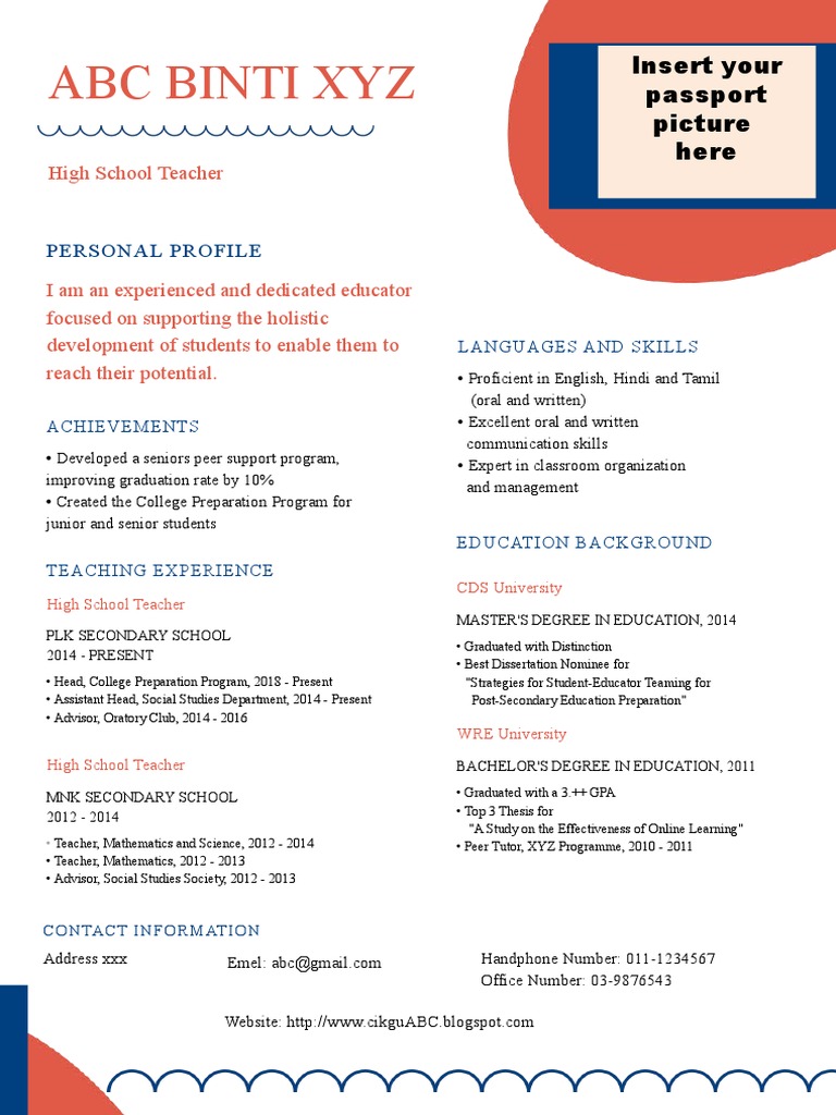Contoh Resume-Versi BM & Bi (Adaptasi DRPD Canva) - Diana | PDF ...