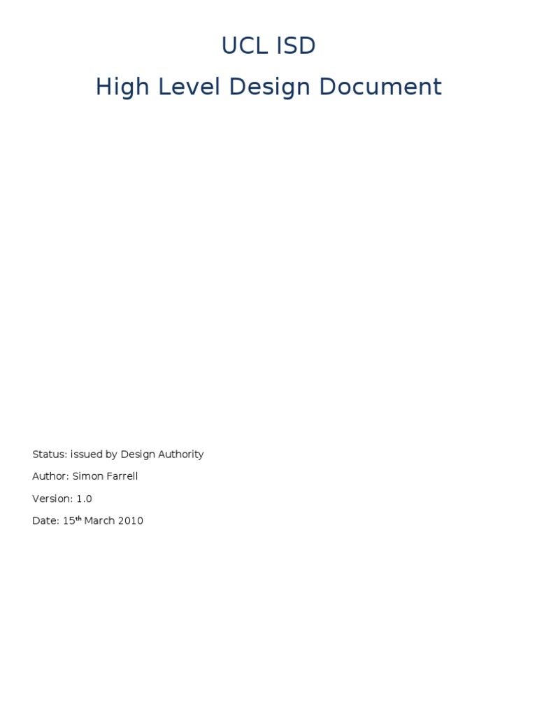 System High Level Document Template | PDF | Web Application ...