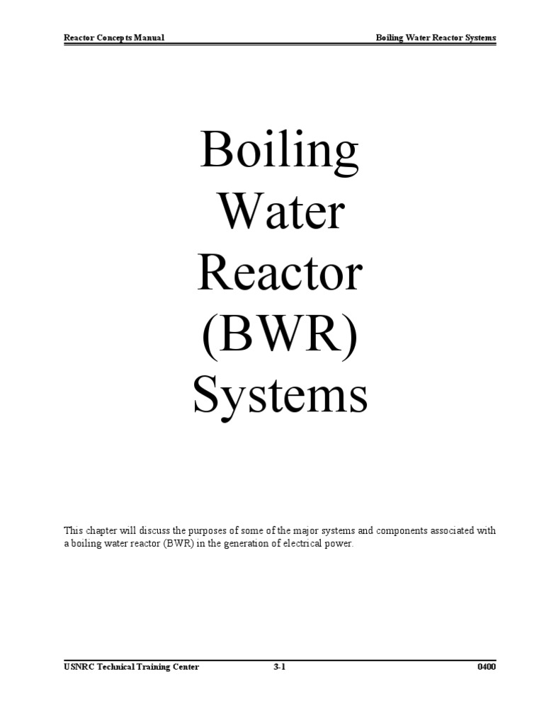 Boiling Water Reactor (BWR) System | PDF | Nuclear Reactor | Forms Of ...