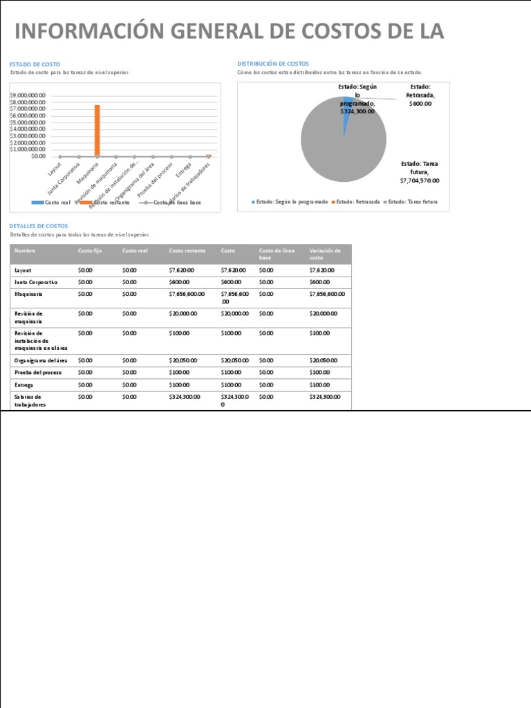 Informe de Costos Tareas | PDF
