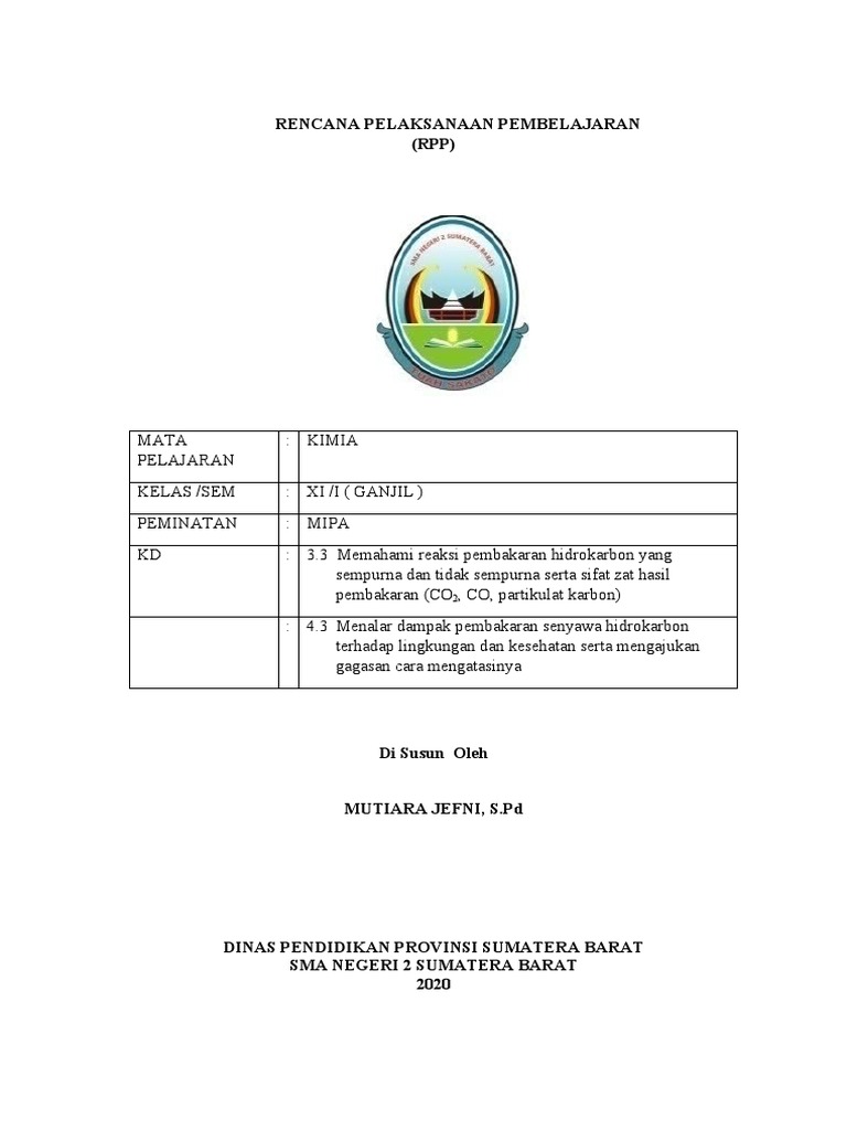 RPP KLS Xi Dampak Pembakaran Daring | PDF | Karier & Perkembangan