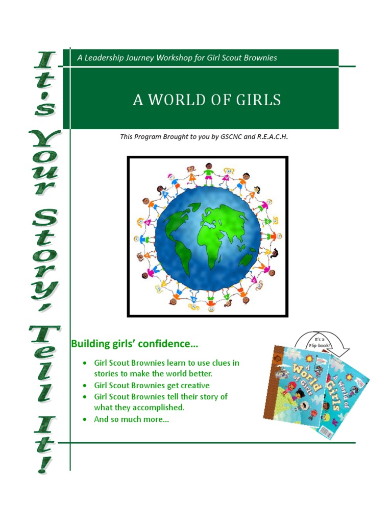 Brownie World of Girls Journey | PDF | Quilt | Drawing