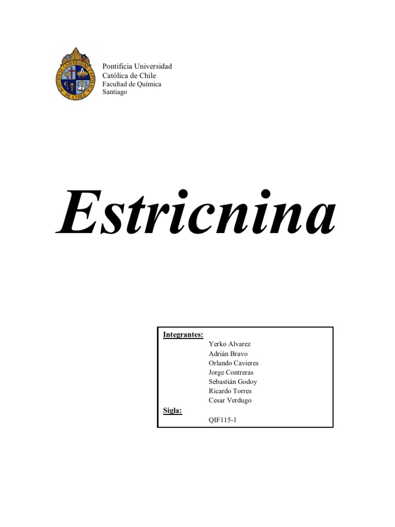 Estricnina | PDF | Glicina | Inhibidor de la enzima