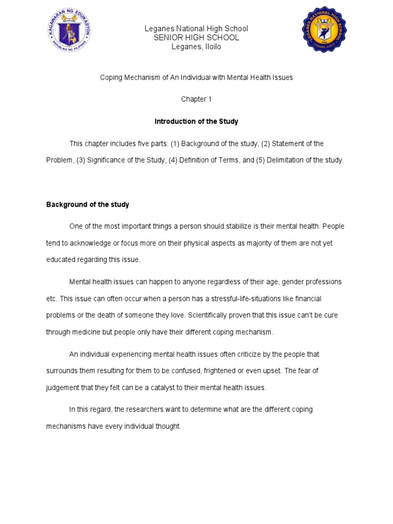 Coping Mechanisms for Mental Health Issues | PDF | Mental Disorder ...