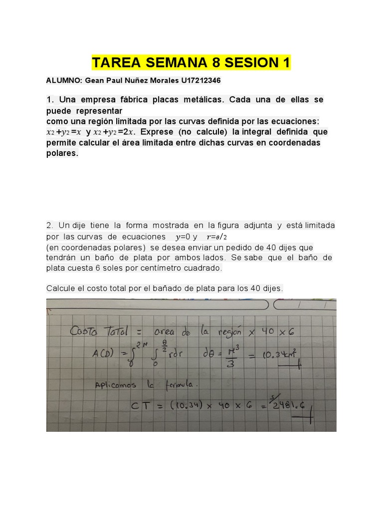 Tarea Semana 8 Sesion 1 | PDF