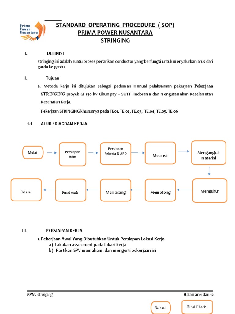 36 - 107 - SOP Stringing | PDF