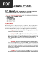 Biosphere To Ecosystems Grade 10 Notes | PDF | Ecosystem | Food Web