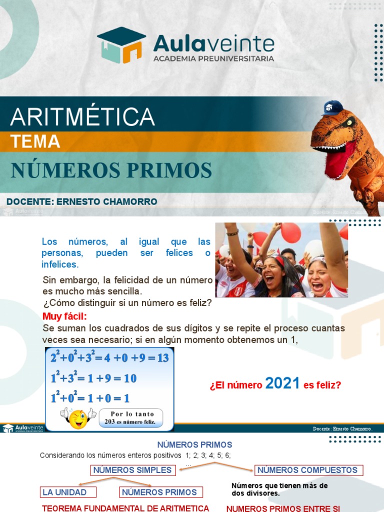 Numeros Primos | PDF | Número primo | Entero