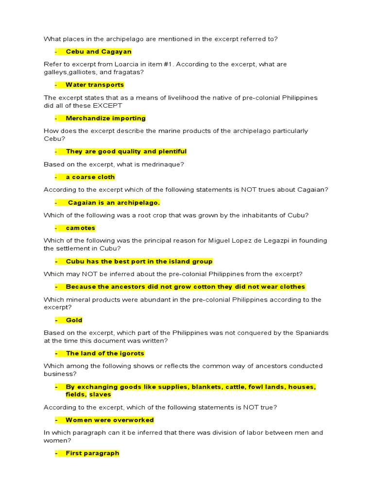 History Midterm Exam | PDF | Philippines