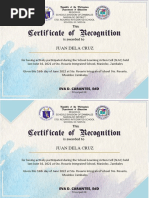 Certificate of Appearance Template | PDF