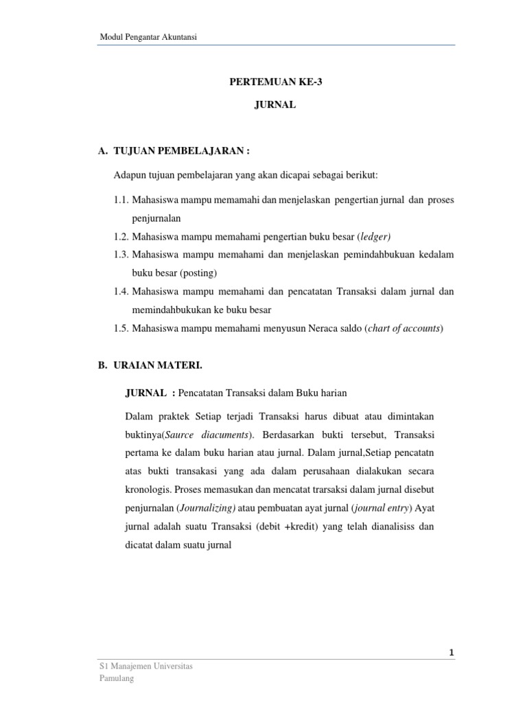 Proses Jurnal dan Pemindahbukuan Akuntansi | PDF