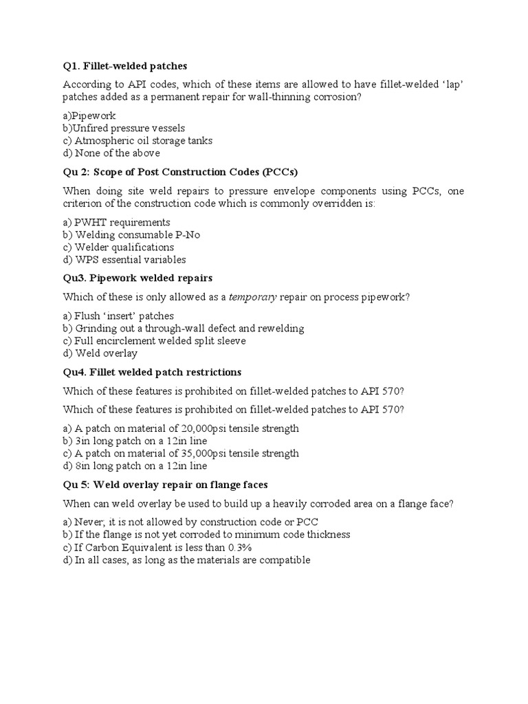 Api 510 Asme PCC2 | PDF