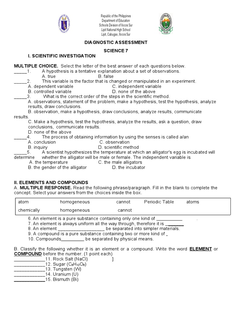 Diagnostic Assessment Provides Insights into Students' Understanding of ...