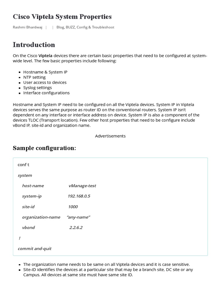 Configuring Cisco Viptela Devices | PDF | Virtual Private Network | Ip ...